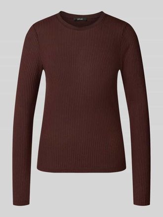 OPUS Longsleeve mit geripptem Rundhalsausschnitt Modell Sumelika