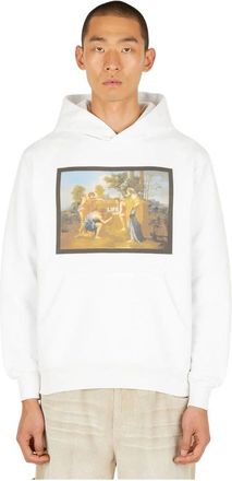 DEATH Cigarettes Homme, Sweatshirts et sweats &agrave; capuche, Blanc, Taille: XL Louvre Hooded SweaT-shirt