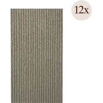 Dmora Torriana Dekorpaneel, 12er Set, leicht zuschneidbar, einfach zu montieren, realistische Textur, schalld&auml;mmend, 60x2,5 cm