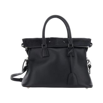 Maison Margiela Umh&auml;ngetasche mit Kalbsleder-Details - - Bags - Damen - Schwarzk - ONE SIZE
