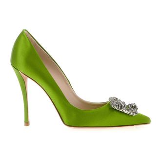 Roger Vivier Flower Strass Pumps - - Shoes - Damen - Gr&uuml;n - 38 1/2 EU
