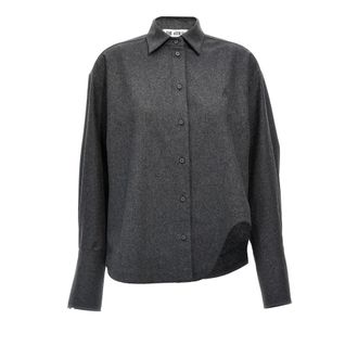 The Attico Eliza Shirt - - Blouses & Shirts - Damen - Grau - S