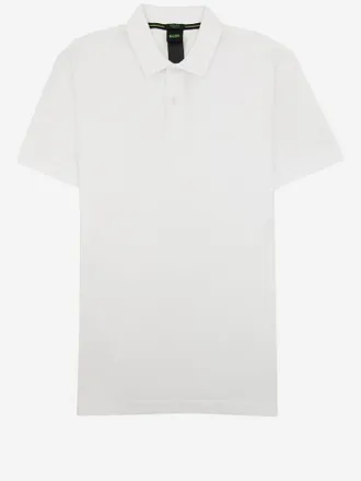 HUGO BOSS Mens Cotton Polo Shirt White T-shirts And Polos