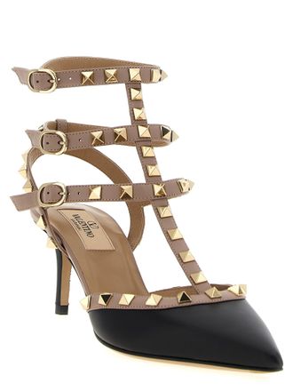 Valentino Garavani Womens Rockstud Pump Multicolor Lamb Leather