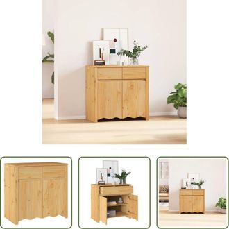 vidaXL Holzkommode - Sideboard Drammen Eiche 79 x 43 x 75,5 cm Massivholz Kiefer