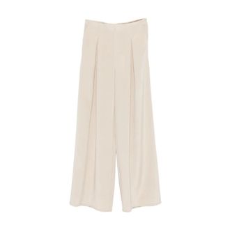 Max Mara Femme, Pantalons, Beige, Taille: 38 FR Wide Pantalons