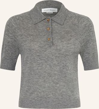 Victoria Beckham Strick-Poloshirt grau