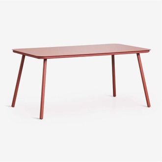 Sklum Rechteckiger Esstisch 160x90 cm aus Arhiza-Glas Terracotta
