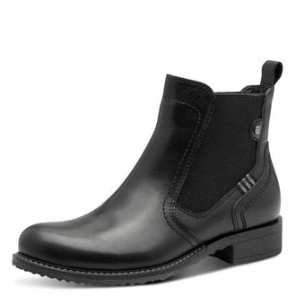 Tamaris Bottines Chelsea 1-25821-45 pour femme, en cuir noir, taille 37 EU, Cuir noir, 37 EU