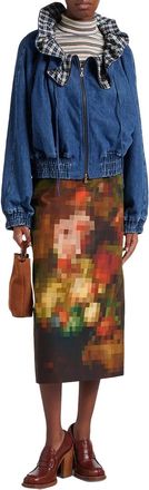 Dries Van Noten Ruffled-Collar Denim Jacket - Blue