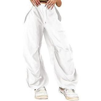 Generico Pantalon de sport pour femme large pantalon de jogging pour femme avec poches courbes, pantalon de surv&ecirc;tement ample avec cordon de serrage doux et co