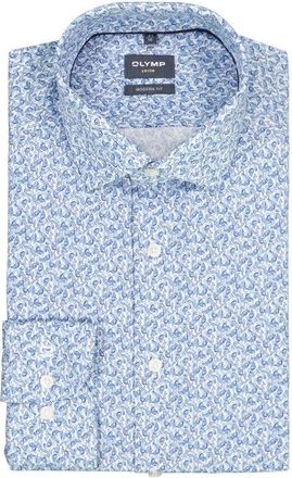 Olymp Herren Hemd blau gemustert