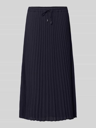 Comma Midirock mit Plisseefalten