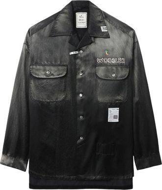 Miharayasuhiro Hemd mit Logo-Patch - Grau