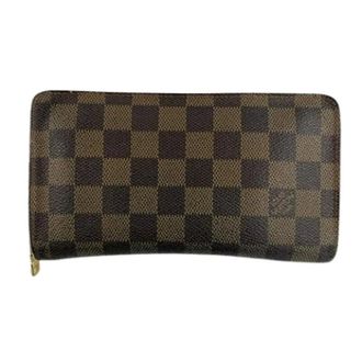 Louis Vuitton unisex, Pre-owned, Brun, Taille: ONE Size Portefeuille en Toile Damier Pre-owned