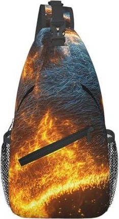 Generic A Bear With Its Neck On Fire Sac &agrave; bandouli&egrave;re de voyage pour homme Sac &agrave; dos de randonn&eacute;e