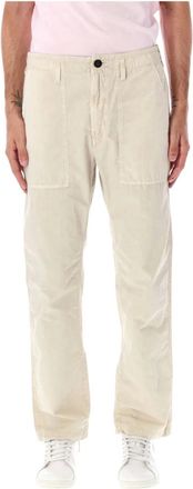 Stone Island Homme, Pantalons, Beige, Taille: W31 Pantalon en toile de coton bross&eacute; effet Old