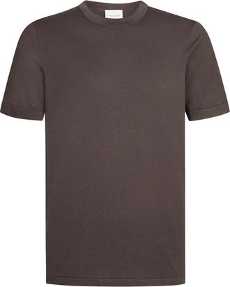 Profuomo Glattstrick-T-Shirt aus Baumwolle in