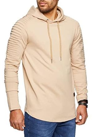 LEIF NELSON pour des Hommes Pull à Capuche Pullover Hoodie Oversize Sweatshirt avec Capuche Sweatshirt Longsleeve Hoody Taille XL Beige