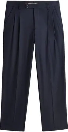 Tommy Hilfiger Pantalon &agrave; pinces droit en laine m&eacute;lang&eacute;e