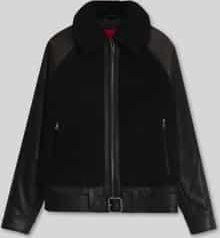HUGO BOSS Lederjacke aus Lammnappa mit Schnalle Modell Laran