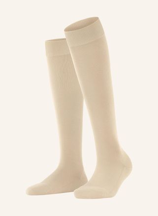 Falke Kniestr&uuml;mpfe Climawool beige