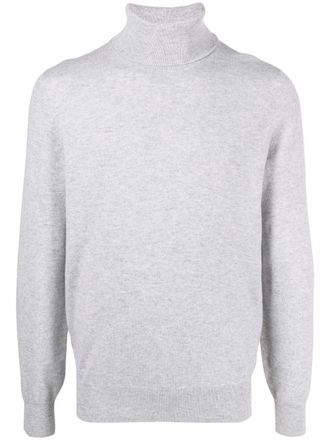 Brunello Cucinelli pull en cachemire &agrave; col roul&eacute; - Gris