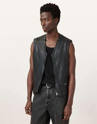 AllSaints Davies - Gilet de costume - Noir