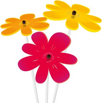 Cazador-del-Sol das Original | NEA | 3 Stück | Sonnenstrauß - Autumn Leaves | Durchmesser 8 cm | Höhe 25 cm