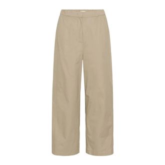 Soaked In Luxury Cropped Hosen - - Trousers - Damen - Beige - S