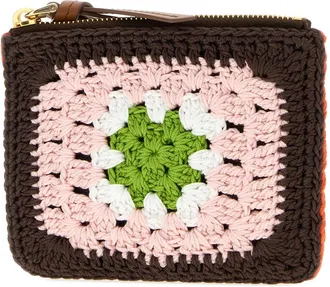 Miu Miu Crochet Card Case - Brown