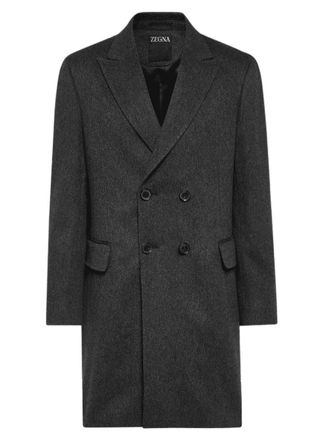 Ermenegildo Zegna Wool-Blend Tailored Coat - Gray
