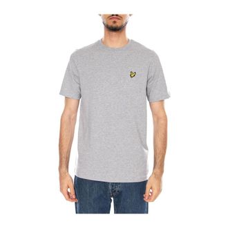 Lyle & Scott Baumwoll-T-Shirt mit Rundhalsausschnitt - - Tops - Herren - Grau - XL