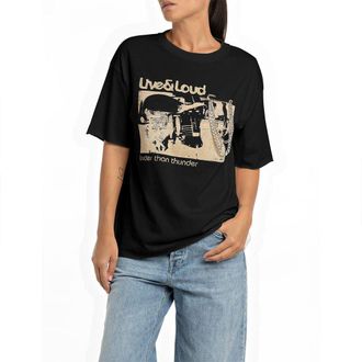 Replay Damen W3134 T-Shirt, 098 Black, X-Large