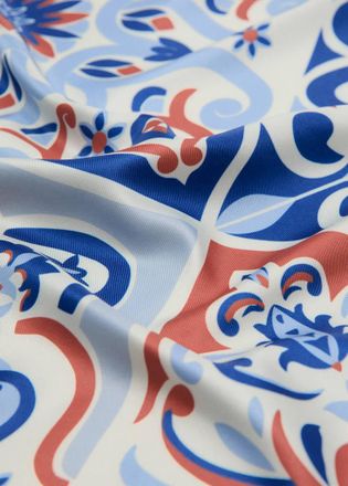 Mango Foulard floral bleu - Femme - Taille unique - MANGO