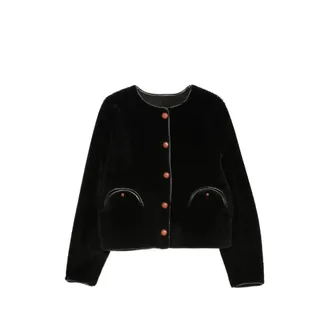 Blaz&eacute; Milano Button-up Shearling Jacket