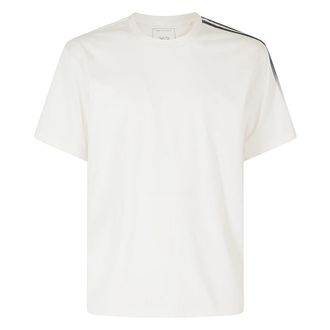 Yohji Yamamoto Gradient Stripes Short Sleeve Tee - - Tops - Herren - Wei&szlig; - S
