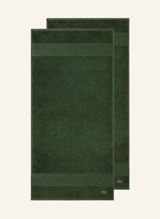 Lacoste G&auml;stetuch 2er Set Llecroco gruen