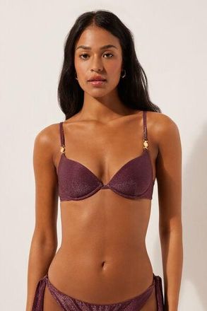Calzedonia Push-up-bikinioberteil Mit Wattierung Golden Glow Bordeaux
