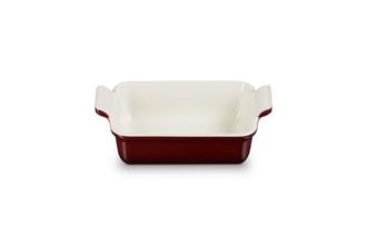 LE CREUSET Le Creuset Rechteckige Auflaufform Tradition aus Steinzeug, 19 cm, 1.1 Liter, Garnet, 71102199490001