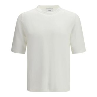 Lardini Leinen- und Baumwoll-Strick-T-Shirt - - Tops - Herren - Wei&szlig; - M
