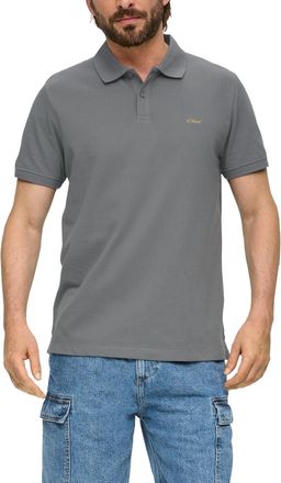 s.Oliver Poloshirt mit Logo-Stickerei und Knopfleiste