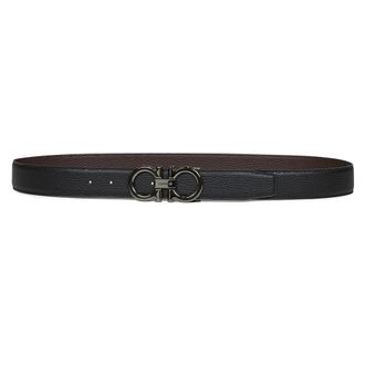 Ferragamo Reversible Gancini Belt - - Accessories - Herren - Schwarzk - 100 CM