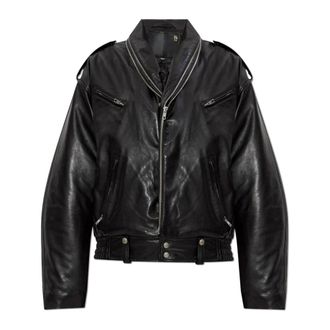 R13 Femme, Vestes, Noir, Taille: 40 FR Blouson en cuir