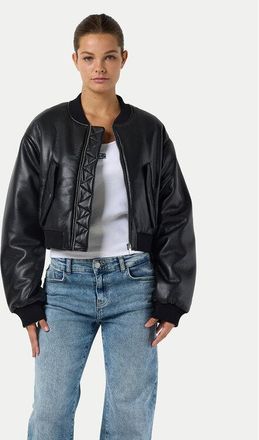 Noisy May Jacke aus Kunstleder Eileen 27032426 Schwarz Relaxed Fit