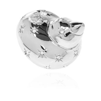 Versace Ring mit Muschelmotiv - - Accessories - Damen - Grau - 50 MM