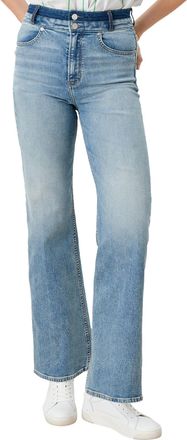 s.Oliver Damen 120.10.202.26.180.2109782 Hose lang Suri Wide Leg, Blue Stretched Den, 34W 32L EU