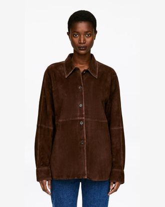 Arket Velourslederhemd -Braun