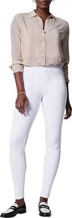 Spanx Cropped Indigo Knit Leggings White M Pantalons, Blanc, M Femme