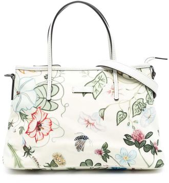 Gucci Hobo Bags - Small Canvas Flora Knight Convertible Tote - Gr. unisize - in Wei&szlig; - f&uuml;r Damen